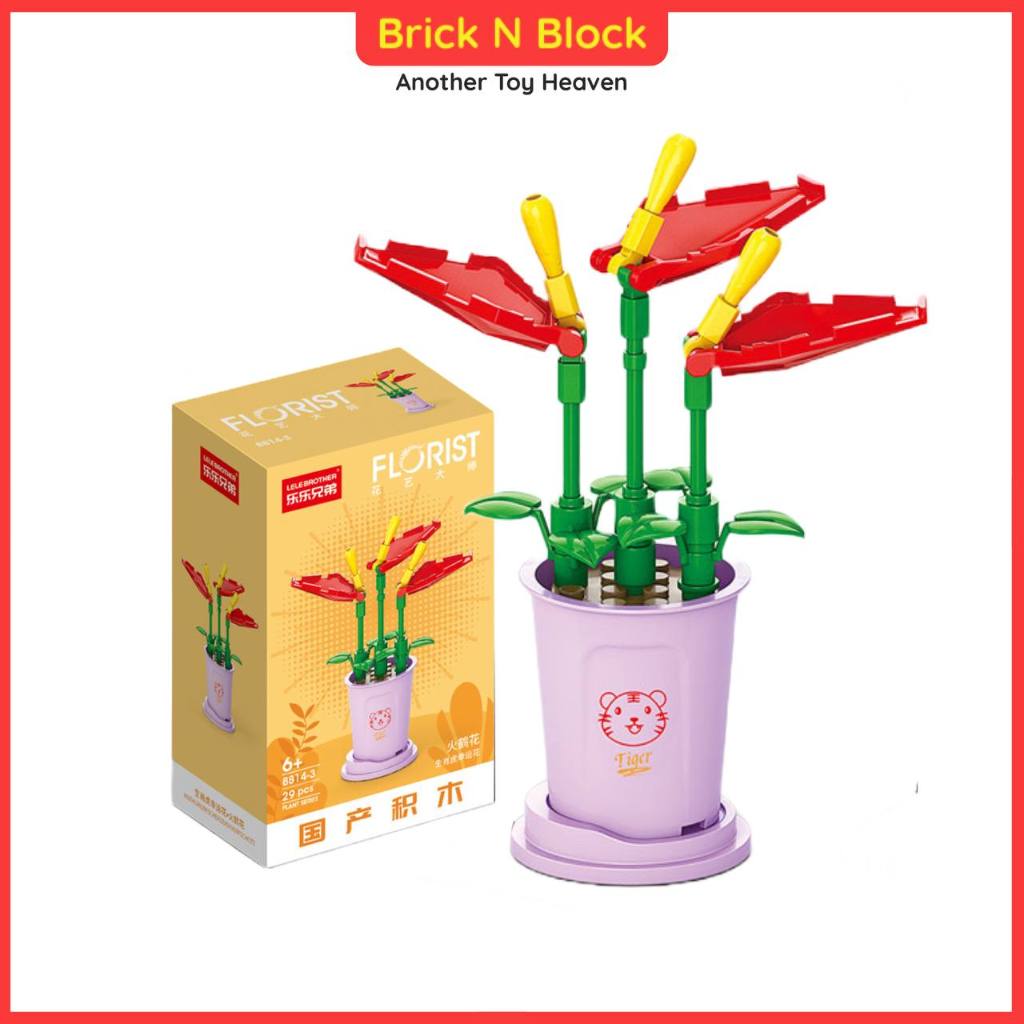 Jual Brick N Block - 8 Variasi Mainan Edukasi Balok Tanaman Bunga ...