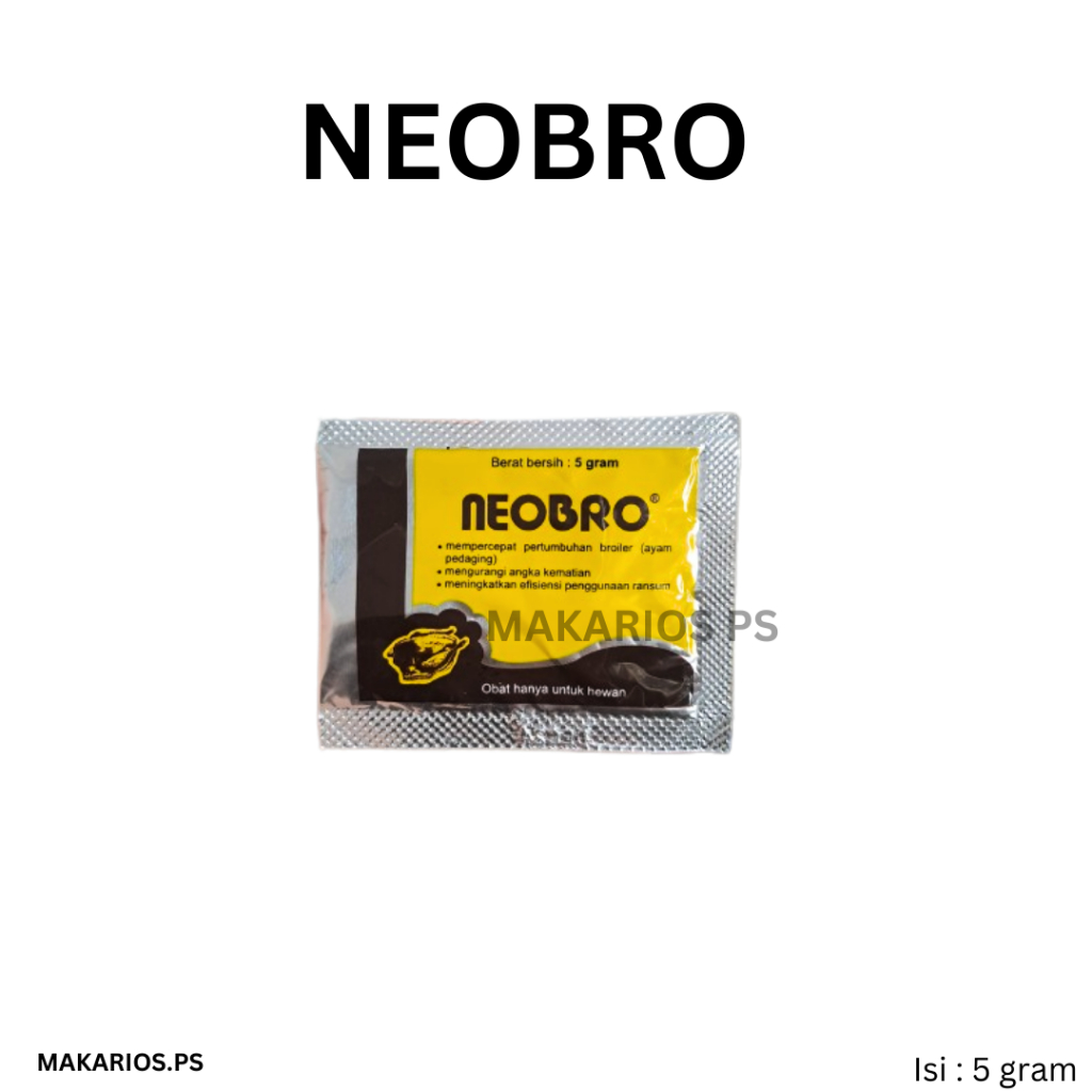 Jual Neobro 5 Gram Multivitamin Penambah Nafsu Pertumbuhan Broiler ...