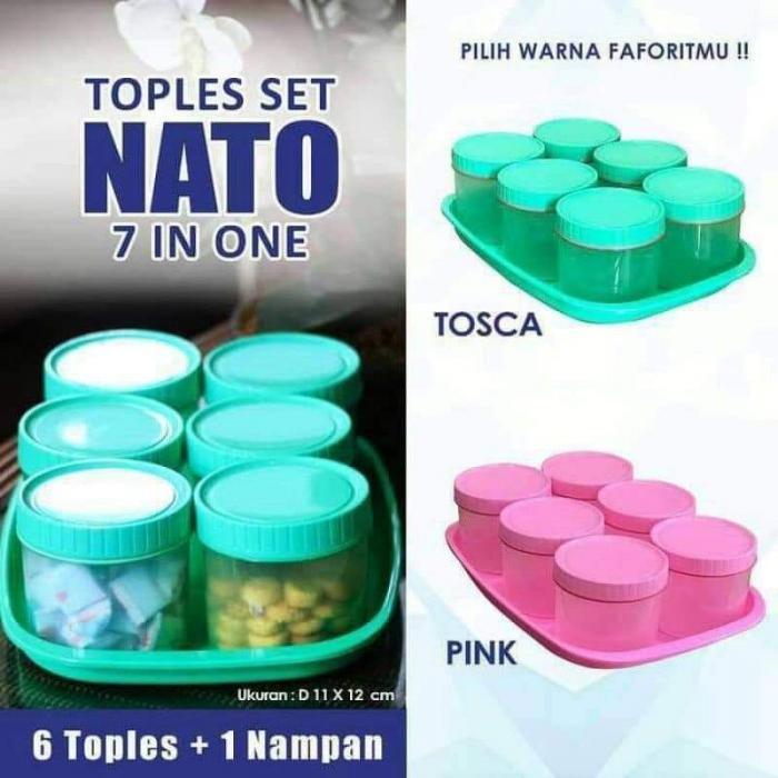 Jual Toples Snack Set dengan Nampan Lebaran 6 Pcs Merk Nato | Shopee ...