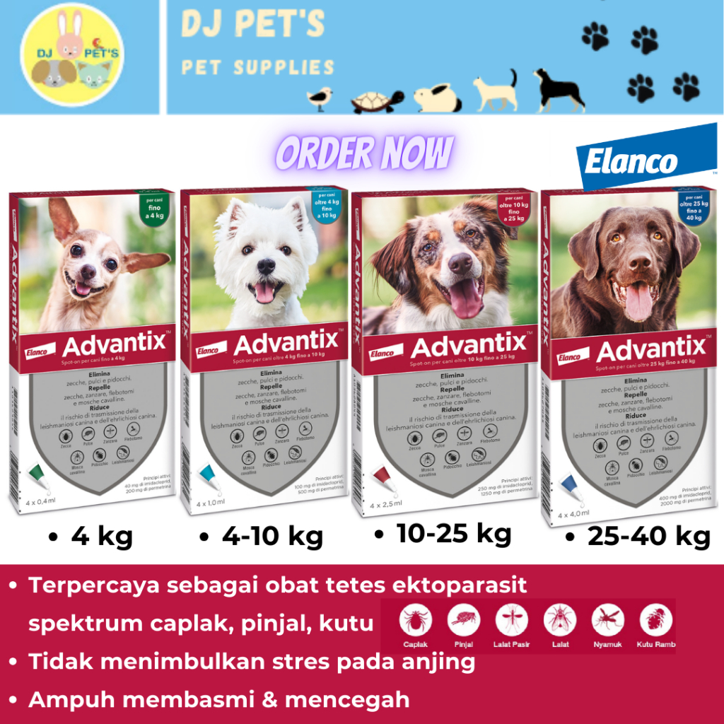 Jual Ed 10 2024 Advantix Dog Obat Kutu Caplak Anjing Asli Ampuh 