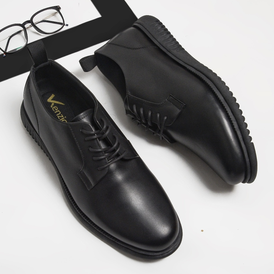 Jual PLATO BLACK (KULIT ASLI) |MNM x Kenzio| Sepatu Pantofel Pria Derby ...