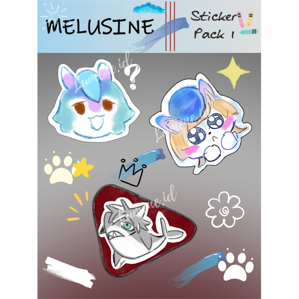 Jual [Ready Stock] Sticker Melusine Buy 1 Get 3/Sticker Anime Anti Air ...