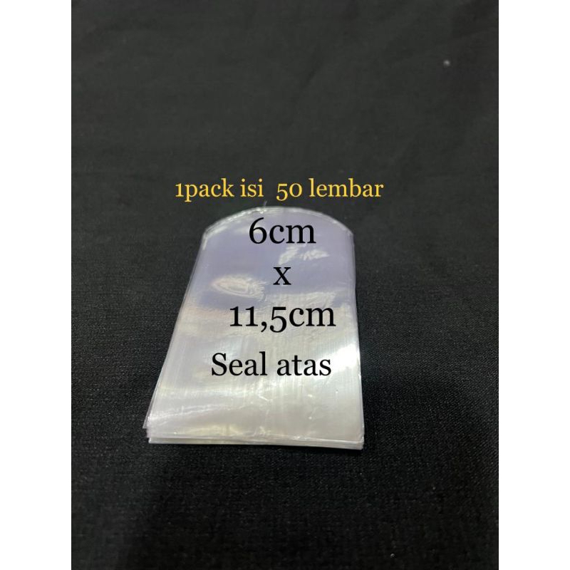 Jual Plastik segel ukuran 6cm x 11,5cm seal atas (1pack isi 50 lembar ...
