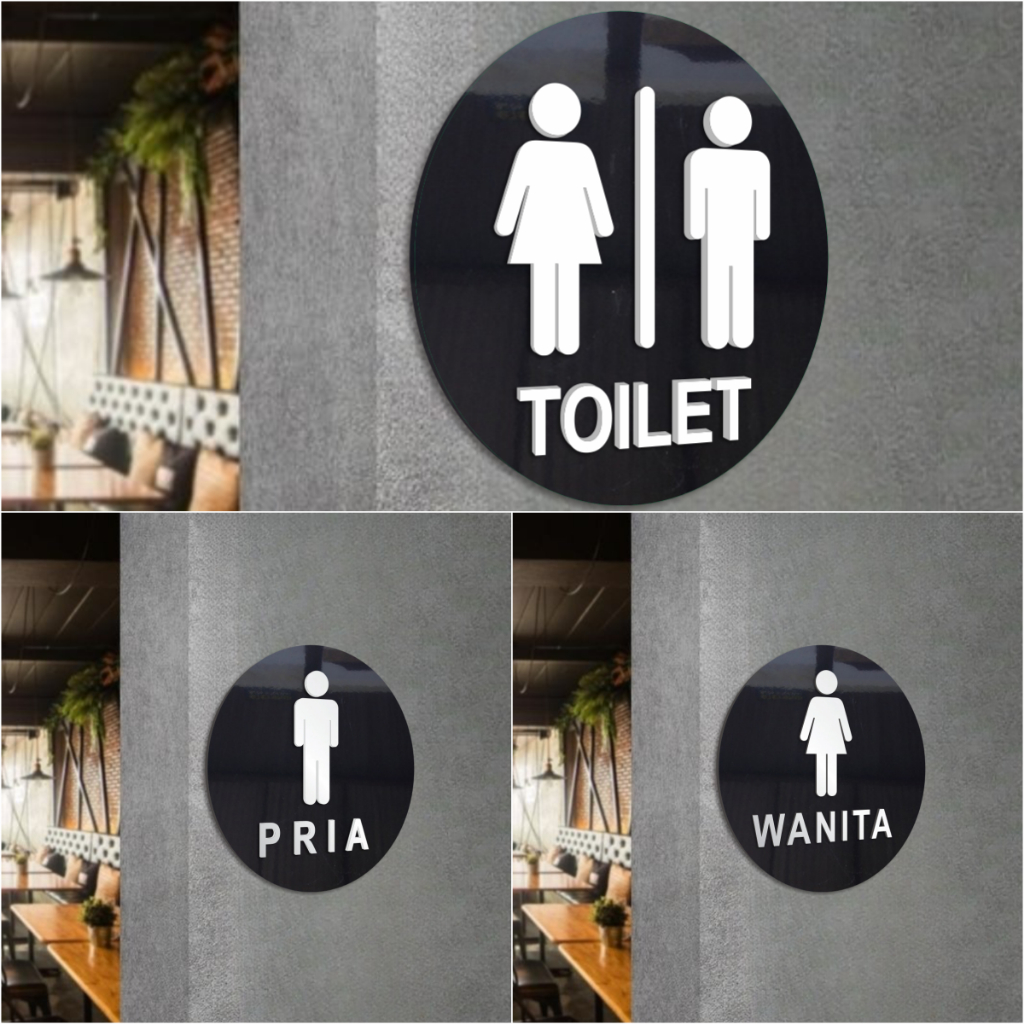 Jual sign system toilet - papan tanda area toilet - wall sign system ...