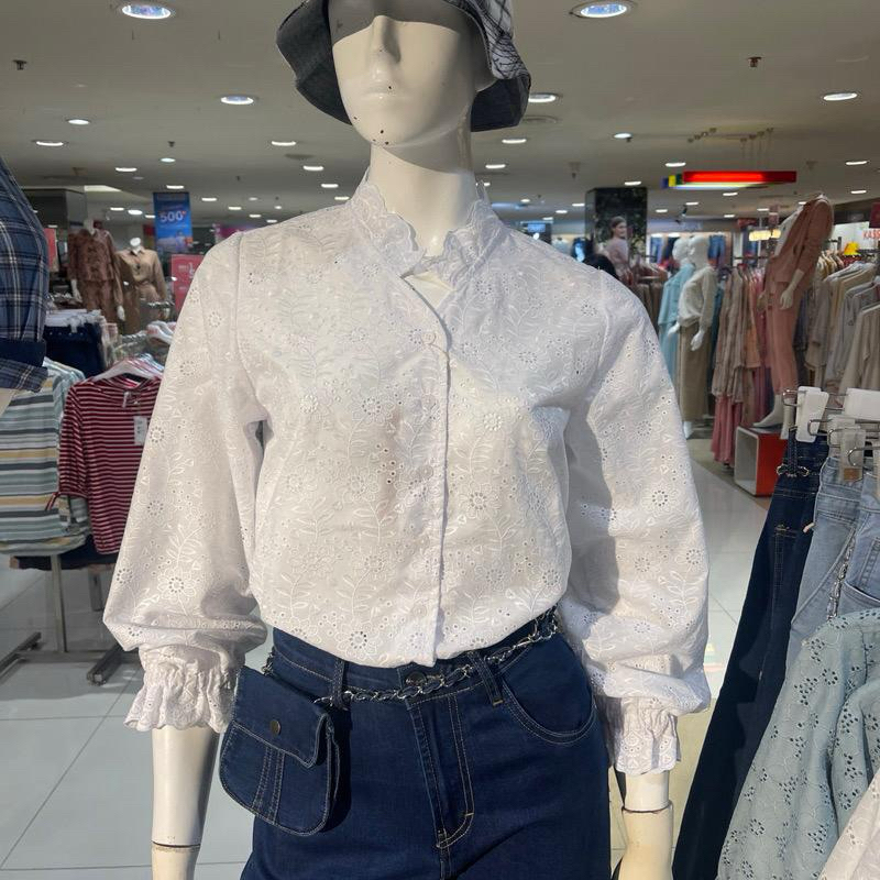 Jual SALE Blouse Putih Wanita TRISET (S-XL) | Shopee Indonesia