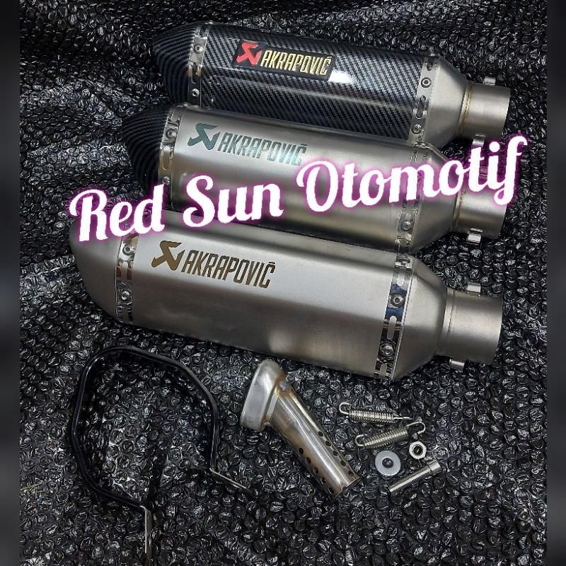 Jual Knalpot Slencer Import Akra Akrapovic 51 Titanium Karbon | Shopee ...