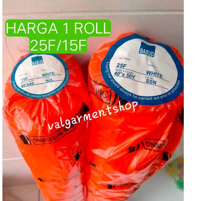 Jual [1ROLL] VISLIN LEM BABUD 25F & 15F VISILIN HARGA 1 ROLL KAIN KERAS ...