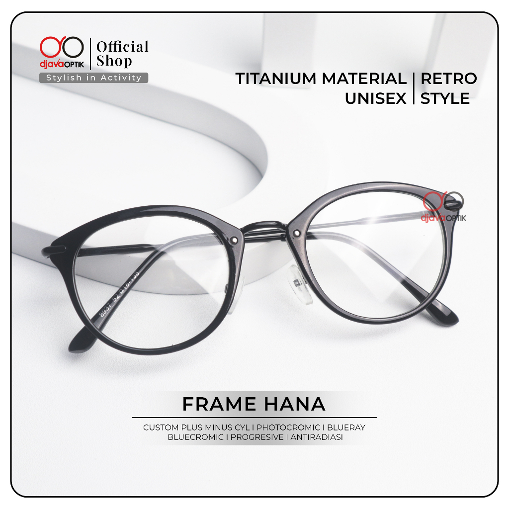 Jual DJAVA OPTIK - Frame Hanna - Kacamata Bulat Milea Vintage Minus Photocromic Blueray ...