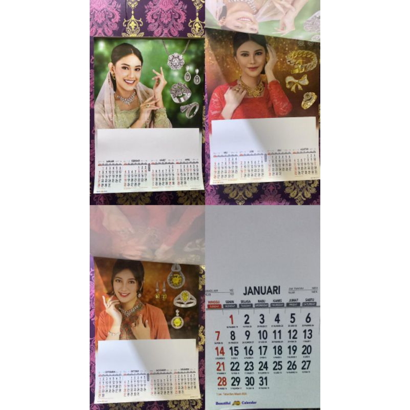 Jual KALENDER CATUR WULAN AO dinding 1 lembar 4 bulan 2024 | Shopee ...