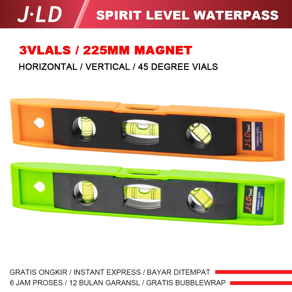 Jual JLD 225mm Spirit Level Waterpass Magnet Akurat Perkakas HORIZONTAL ...