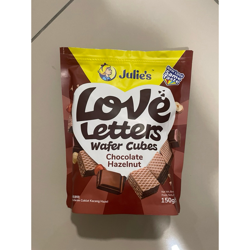 Jual julie’s love letters wafer cubes chocolate hazelnut | Shopee Indonesia