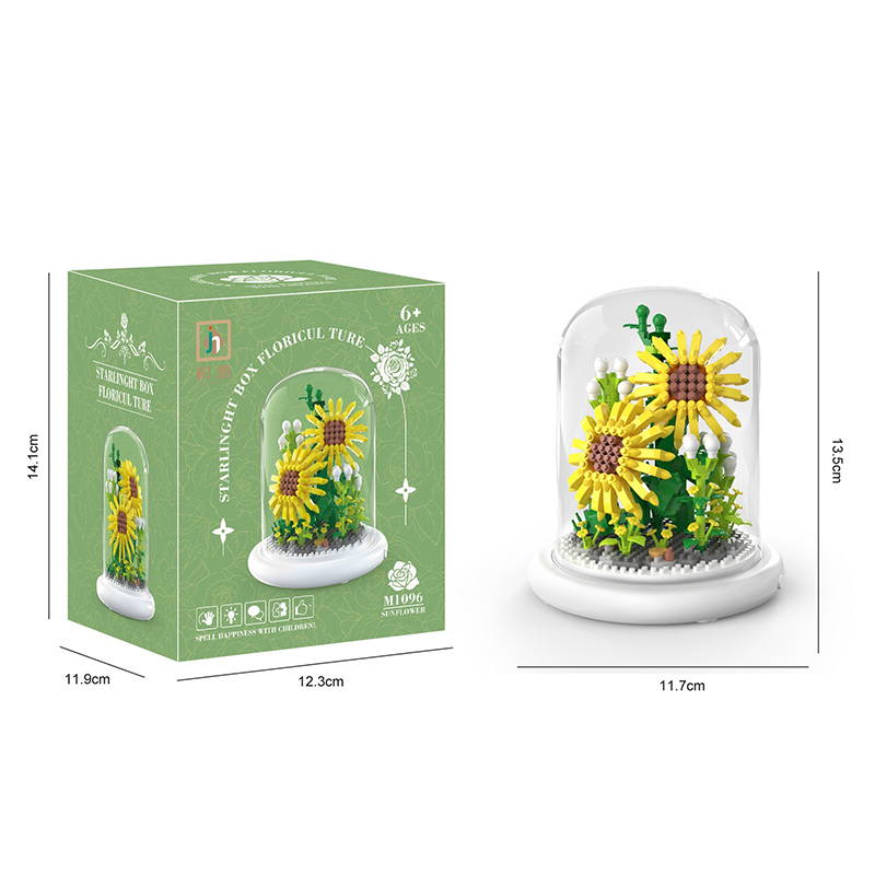Jual JAKI Bunga Blok Mainan Balok DIY Bangunan Buket Bunga Immortal ...