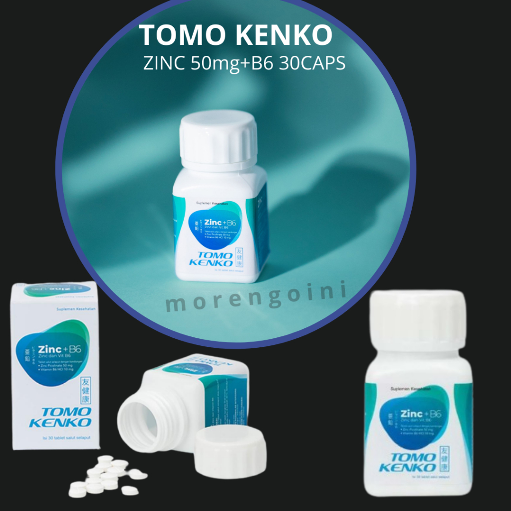 Jual ( 30 CAPS ) TOMO KENKO VIT ZINC 50mg+B6 Menjaga Daya Tahan Tubuh ...
