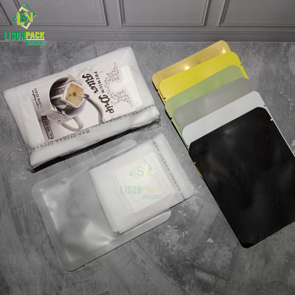 Jual Paket Kemasan Sachet dan Drip Bag Coffee Filter | Isi 20 Pcs ...