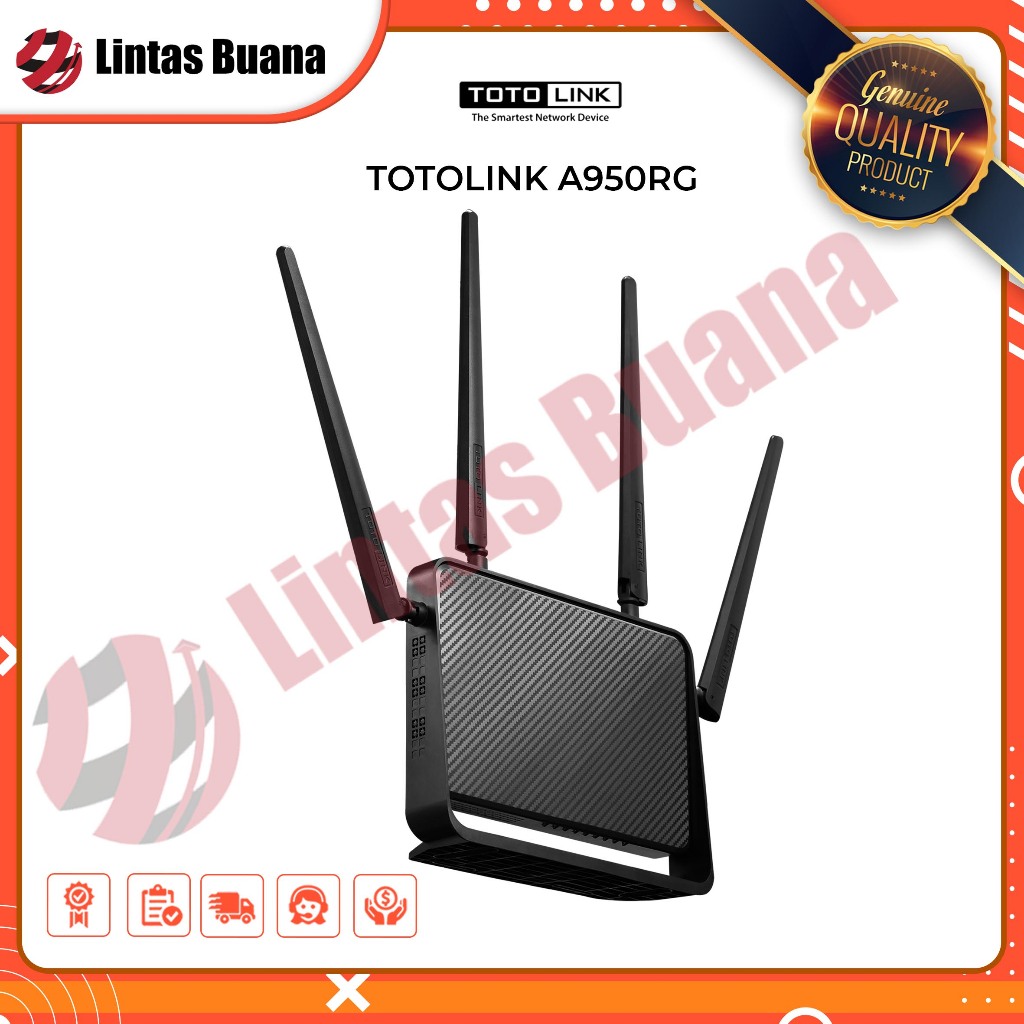 Jual TOTOLINK A950RG - 1.2Gbps Wireless Dual Band Gigabit Router with Gigabit WAN | Shopee Indonesia