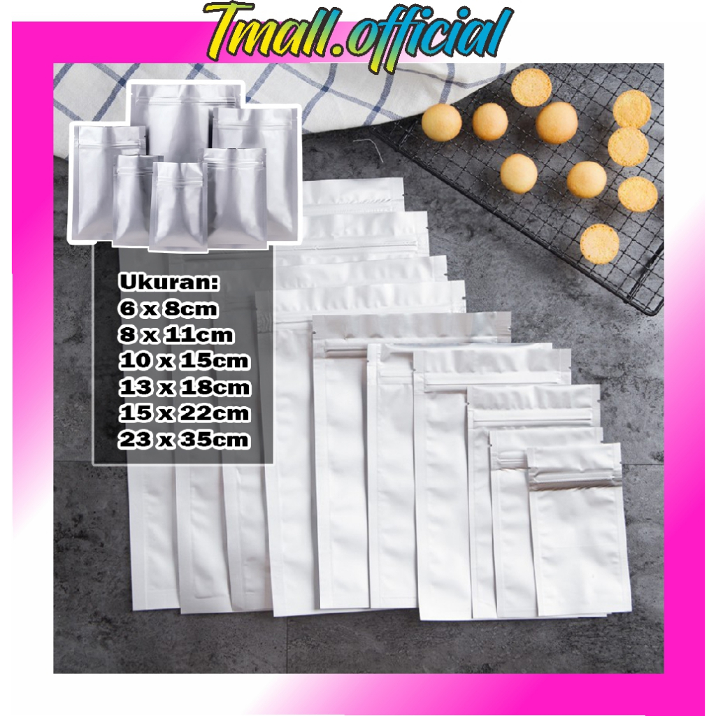 Jual TMALL Plastik Klip Aluminium Foil Flat / Sachet Pouch / Plastik ...
