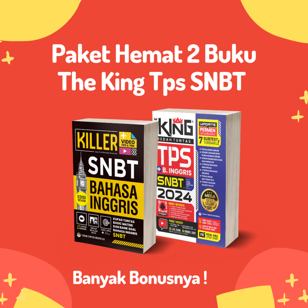 Jual Paket Snbt 2024 / Hemat 2 Buku The King Tps Snbt 2024 + Killer Snbt Bahasa Inggris | Shopee ...