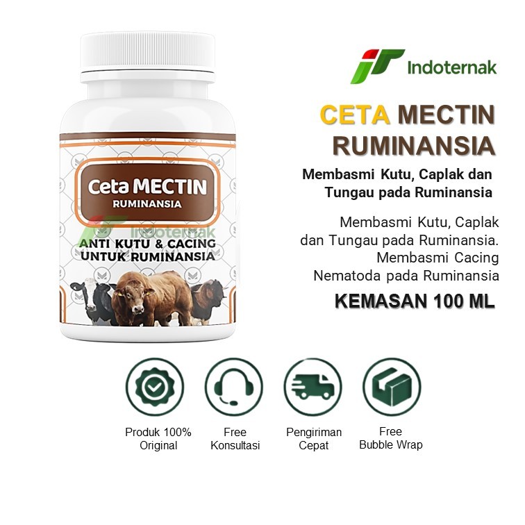 Jual CETA MECTIN - Obat Gudik, Kutu, Caplak dan Tungau pada Sapi ...