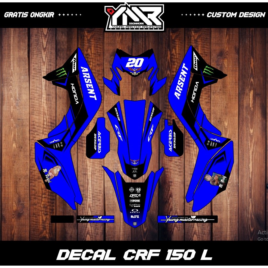 Jual Decal Sticker Motor Cross Yamaha WR155 Fullbody Murah Glosy Doff ...