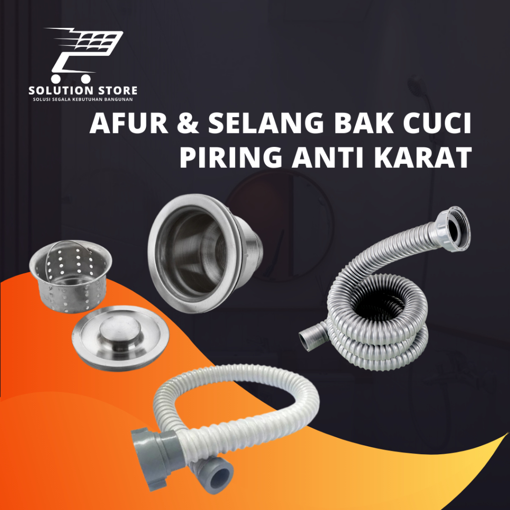 Jual AFUR & SELANG BAK CUCI PIRING 304 STAINLESS STEEL ANTI KARAT ...