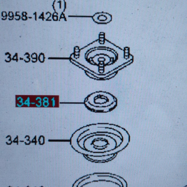 Jual Bearing support shock dpn Mazda CX7 Made in China L2083438X ...