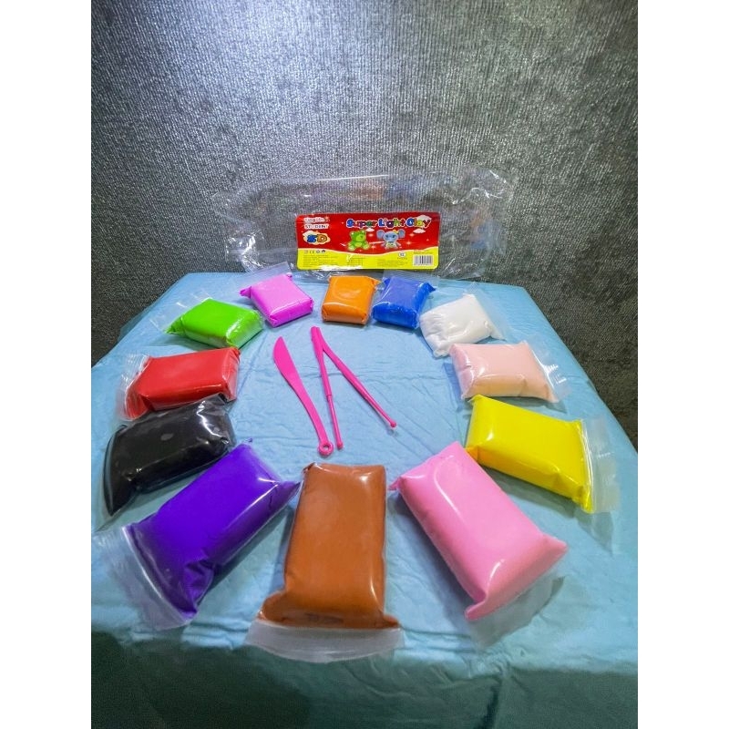 Jual Mainan anak CLAY isi 12 warna / Clay play mainan anak isi 12 pcs ...
