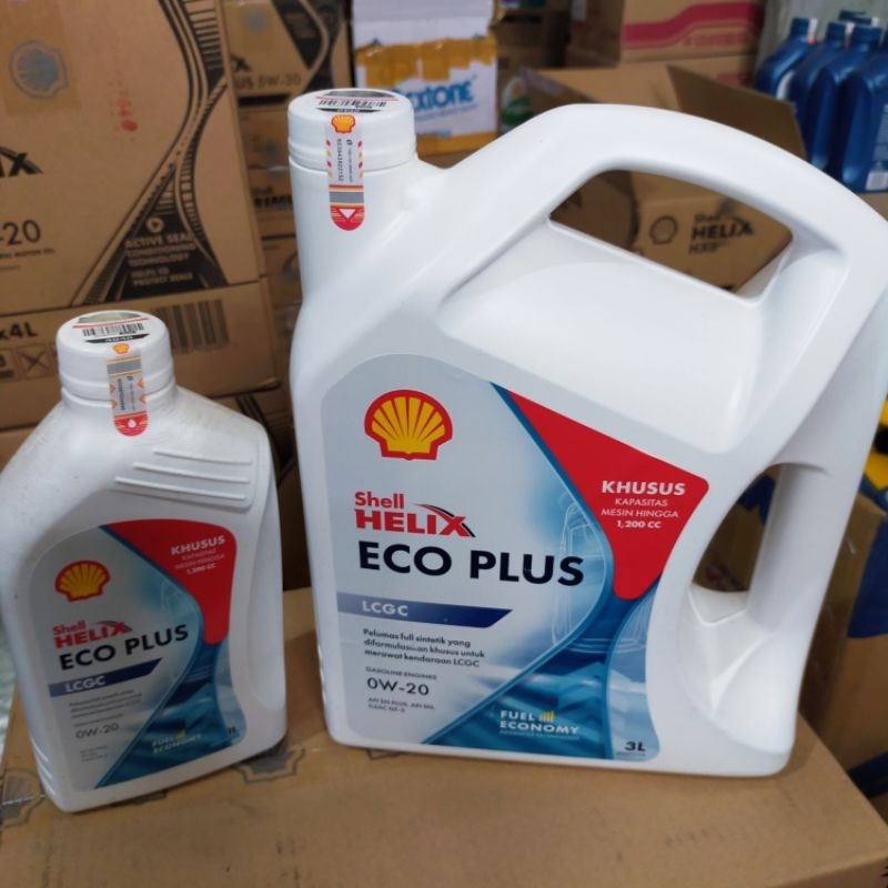 Jual Paket 4L Oli Shell Helix Eco Plus 0w-20 LCGC SN Plus Original ...