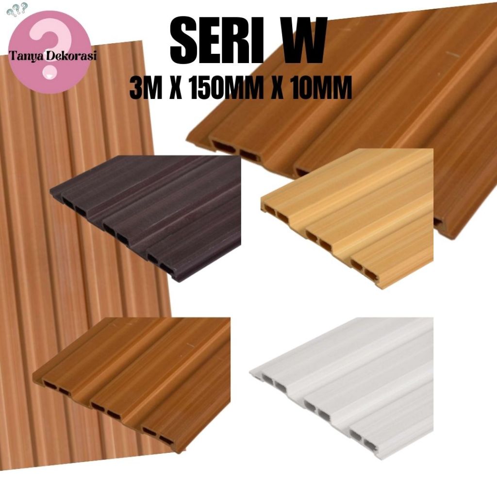 Jual TANYA DEKORASI WPC WALL PANEL/WOOD PANEL SERI [W] ISI PERLEMBAR ...