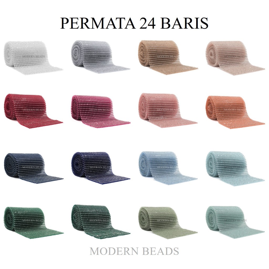 Jual [PER BARIS] Permata 24 Baris / Payet Kristal Diamond 24 Baris ...