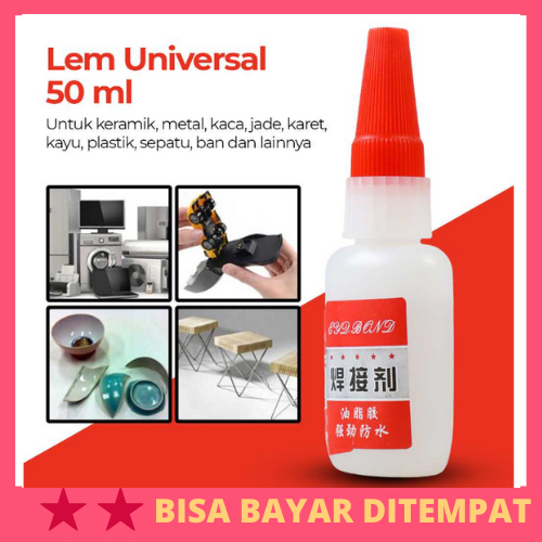 Jual Lem Universal Glue Plastic Metal Tire Repair 50 ml / Lem Besi Nat ...