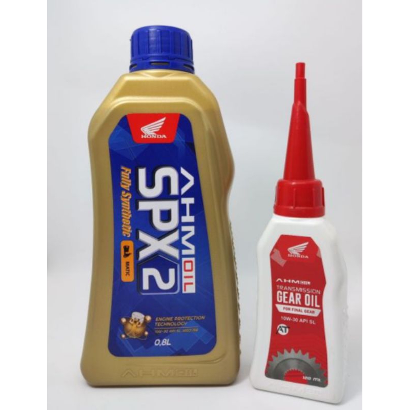 Jual PAKET OLI AHM SPX 2 800 ML dan OLI GEAR AHM 120 ML | Shopee Indonesia