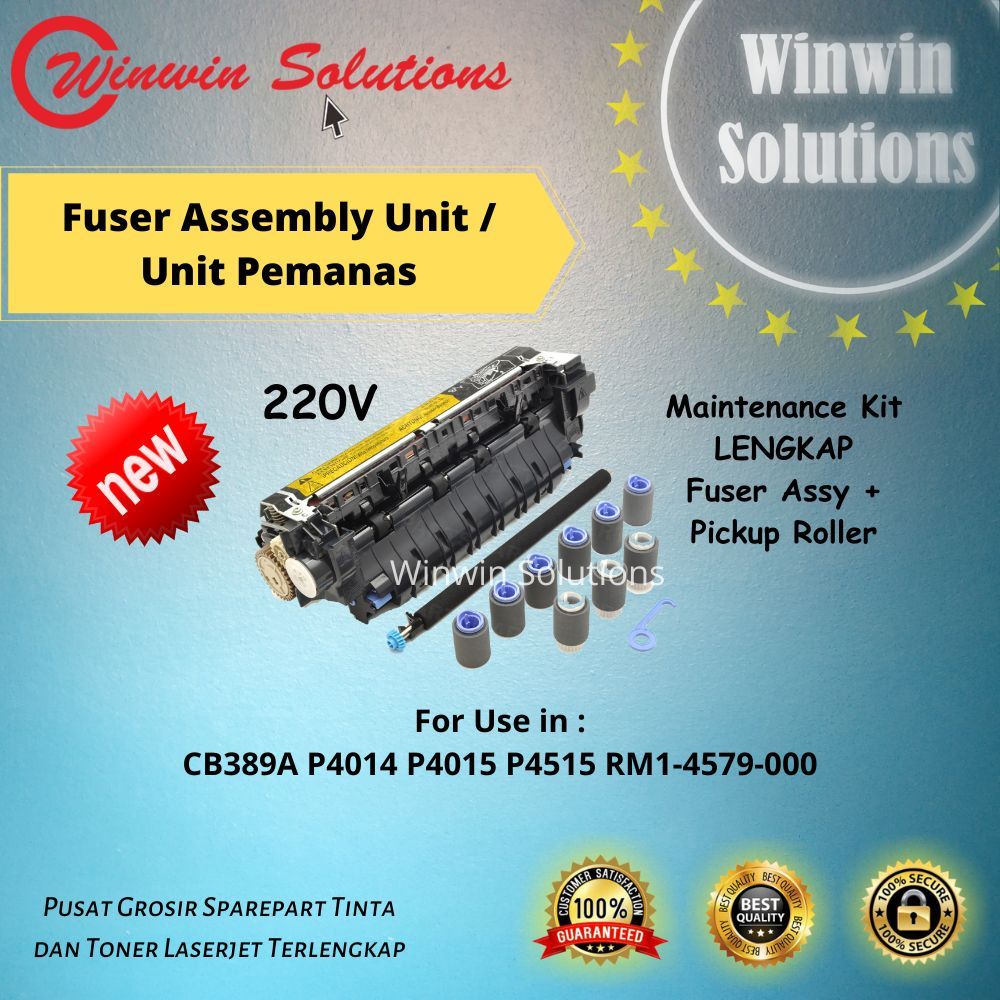 Jual Fuser Unit Fixing Assembly Assy CB389A CB389-67901 LaserJet P4014 P4015 P4515 RM1-4579-000 ...
