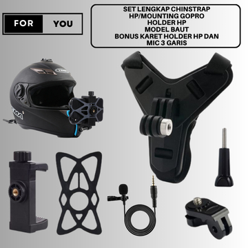 Jual Mounting Hp Gopro Helm Full Face Dudukan Holder Hp Di Dagu Chin ...