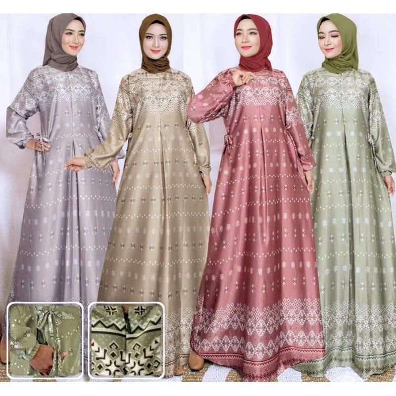 Jual (COD)Gamis Silky Premium - Gamis Silk -Gamis Silk Motif Terbaru ...