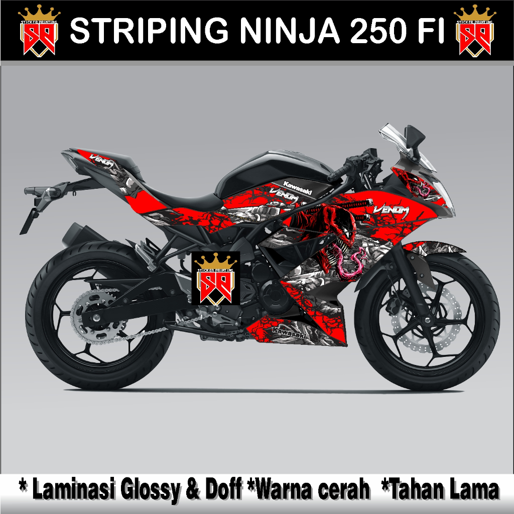 Jual decal striping ninja 250 mono / kawasaki ninja mono 250rr | Shopee ...