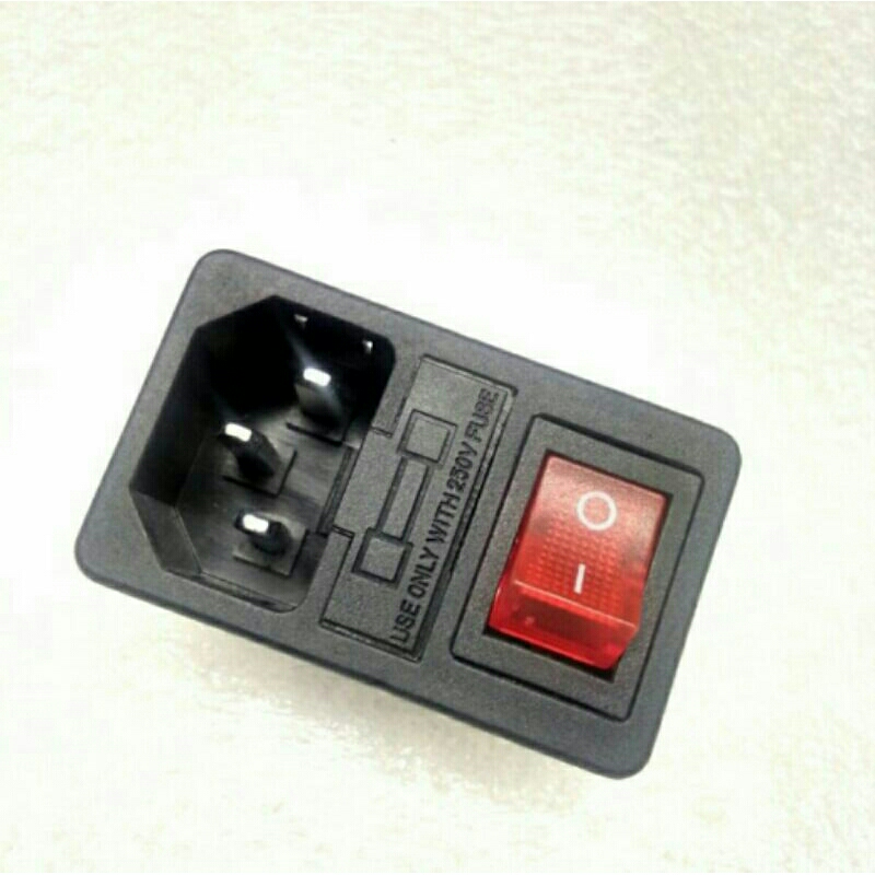Jual Socket AC IN Power Listrik 220VAC with Rocker Switch Lamp | Shopee ...