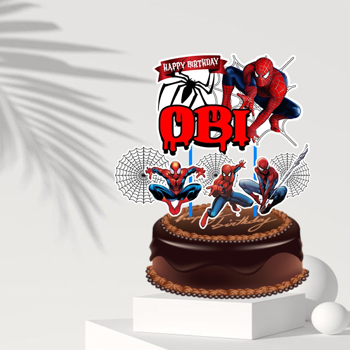 Jual Spiderman Jala Laba Topper Cake Birthday / Hiasan Kue Ulang Tahun ...
