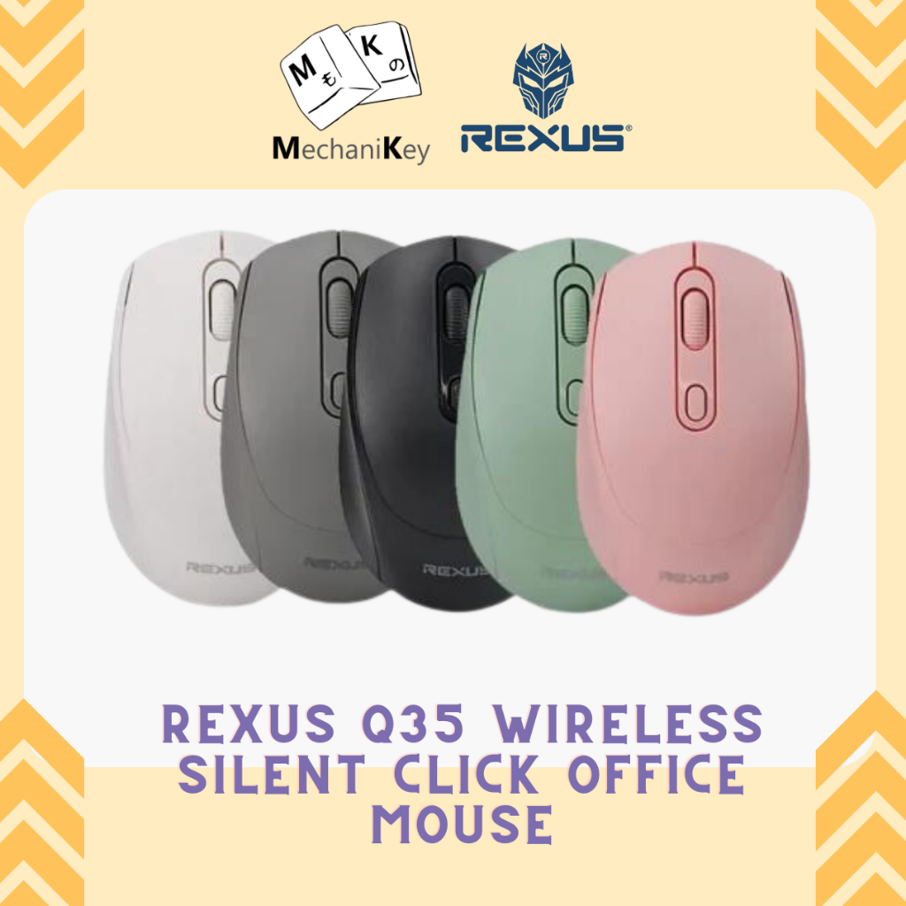 Jual Rexus Q35 Wireless Silent Click Office Mouse | Shopee Indonesia