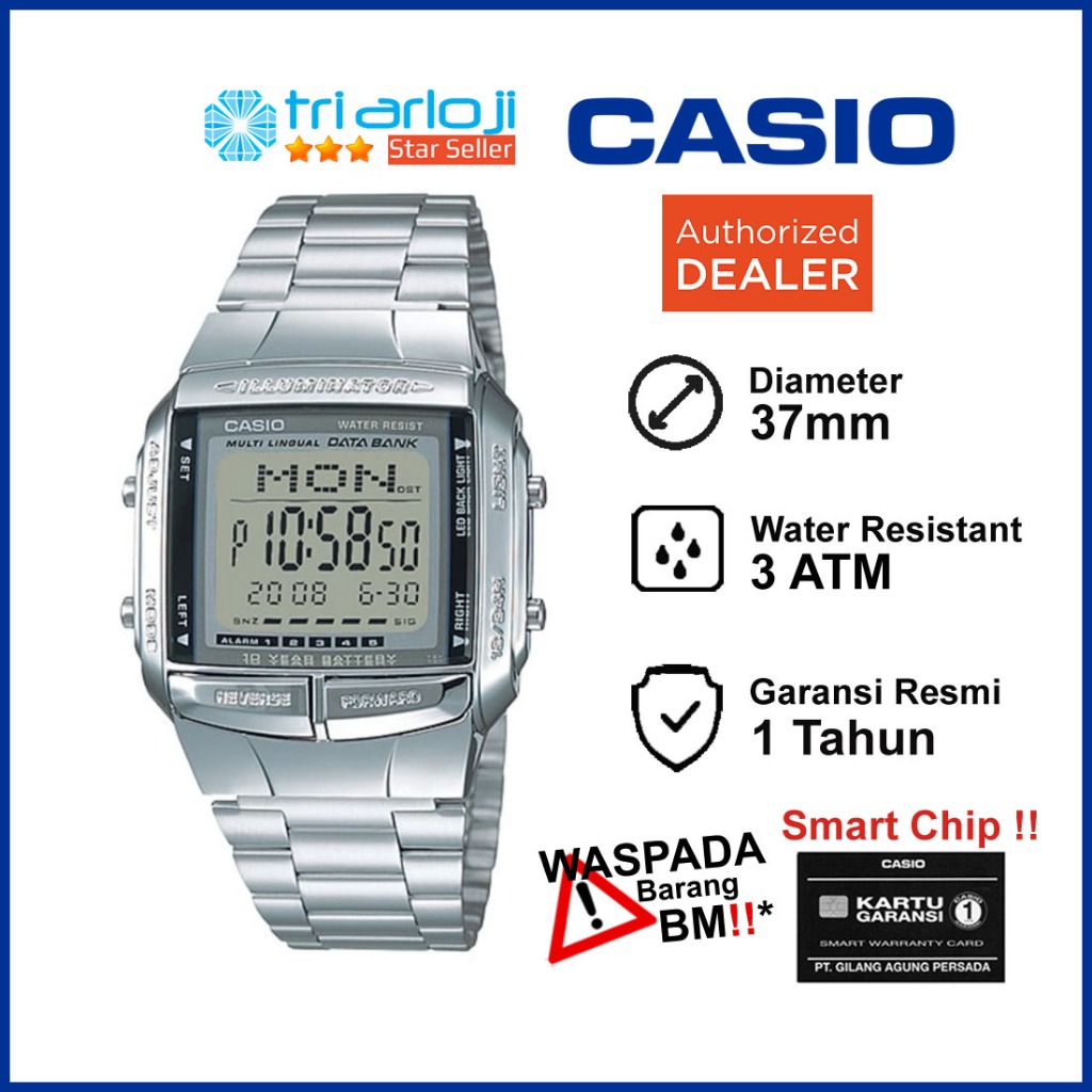 Jual CASIO DB-360-1ADF Jam Tangan Pria Digital DB360 DB-360-1A Data ...