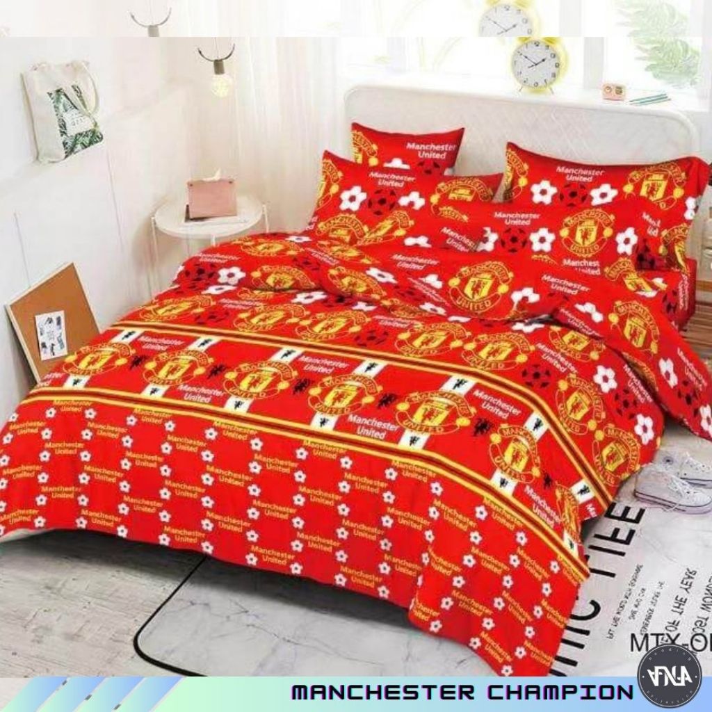Jual BEDCOVER SET MOTIF CLUB BOLA/Bedcover+Sprei Motif Gambar Logo Club ...