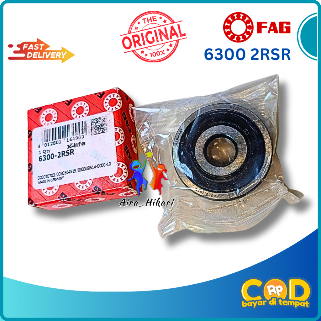 Jual Bearing FAG 6300 2RSR Original Germany | Shopee Indonesia