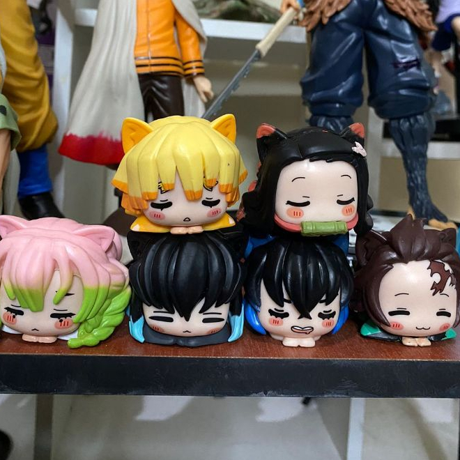 Jual Action Figure Demon Slayer Sleeping Tanjiro Nezuko Zenitsu Inosuke ...