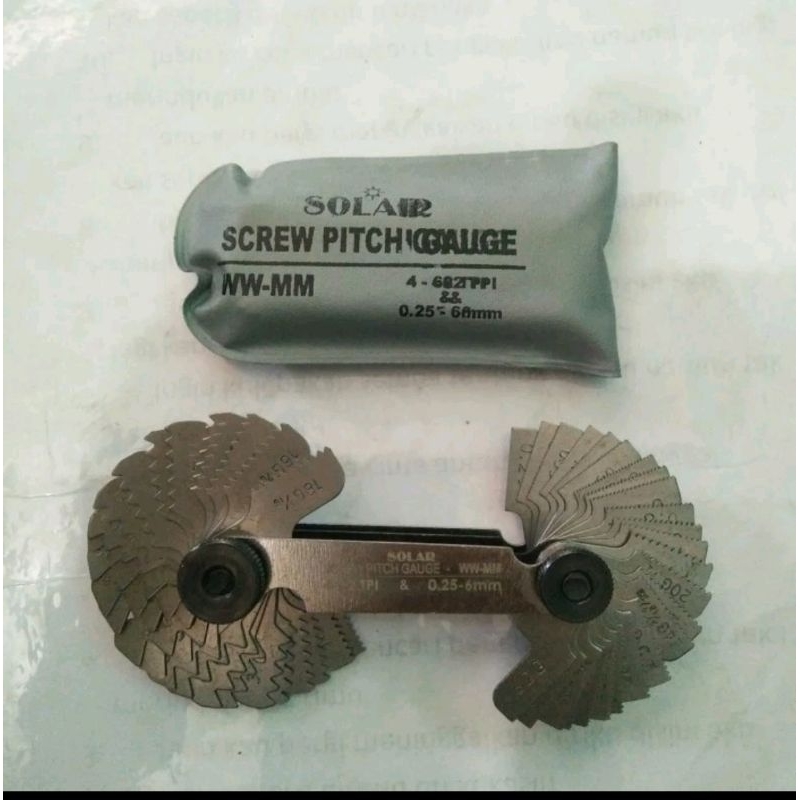 Jual mal ulir / mal drat / screw pitch gauge solar inchi dan standart ...