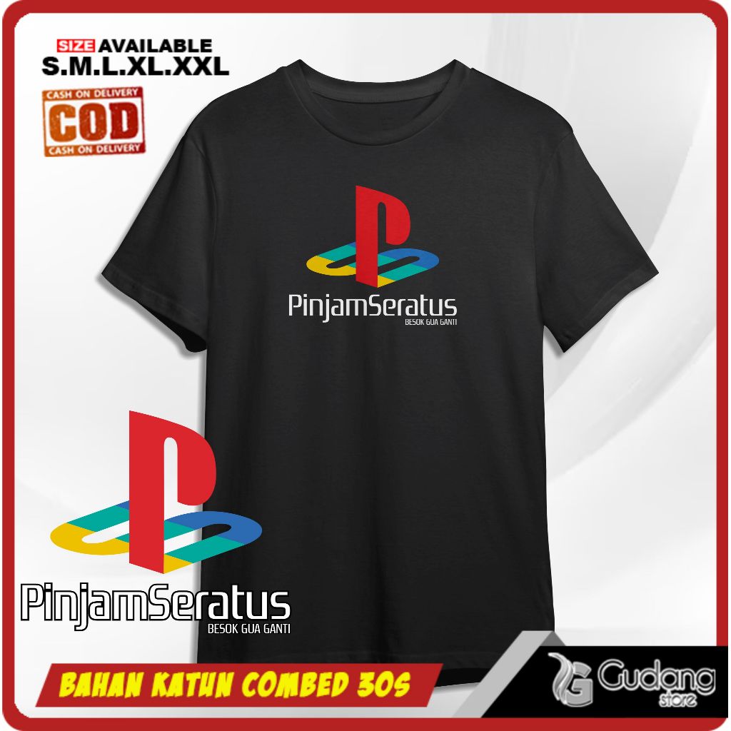 Jual T-SHIRT KAOS PLESETAN PS PINJAM SERATUS BAJU KATA KATA KATUN ...