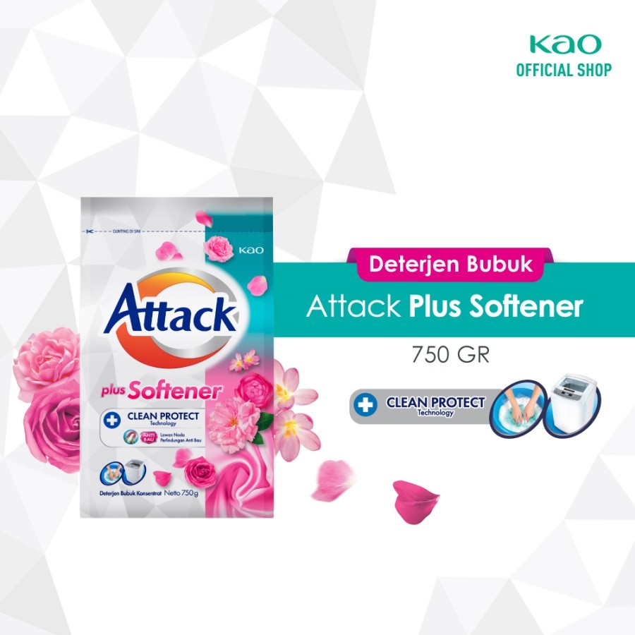 Jual Detergen Bubuk Attack Plus Softener Kemasan 750 Gram Murah & Hemat - Promo Terbatas ...