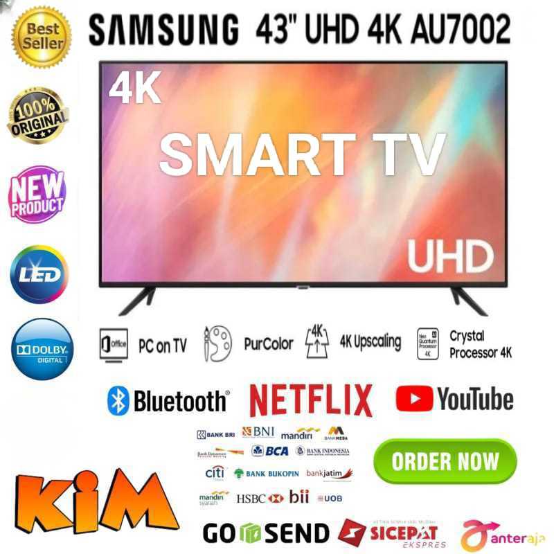 Jual SAMSUNG 43AU7002 SMART LED TV 43 inch Crystal UHD 4K - UA43UA7002K / 43CU7000 / 43DU7000 ...