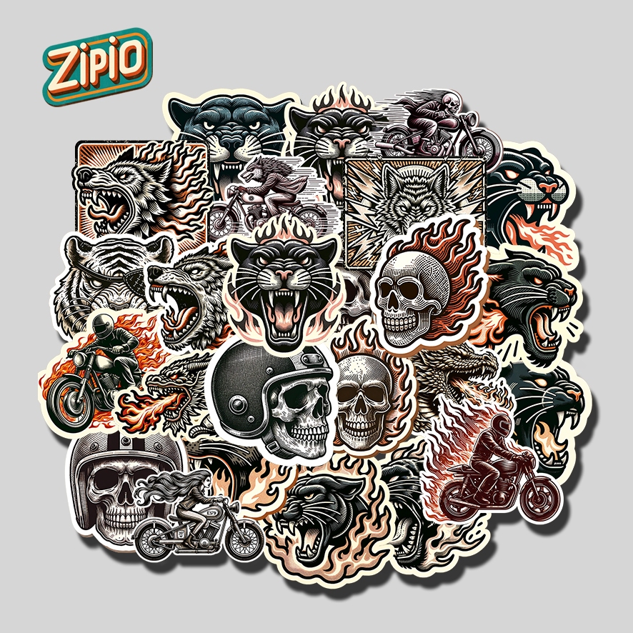Jual Stiker Aesthetic Motor Vintage 24 psc | Shopee Indonesia