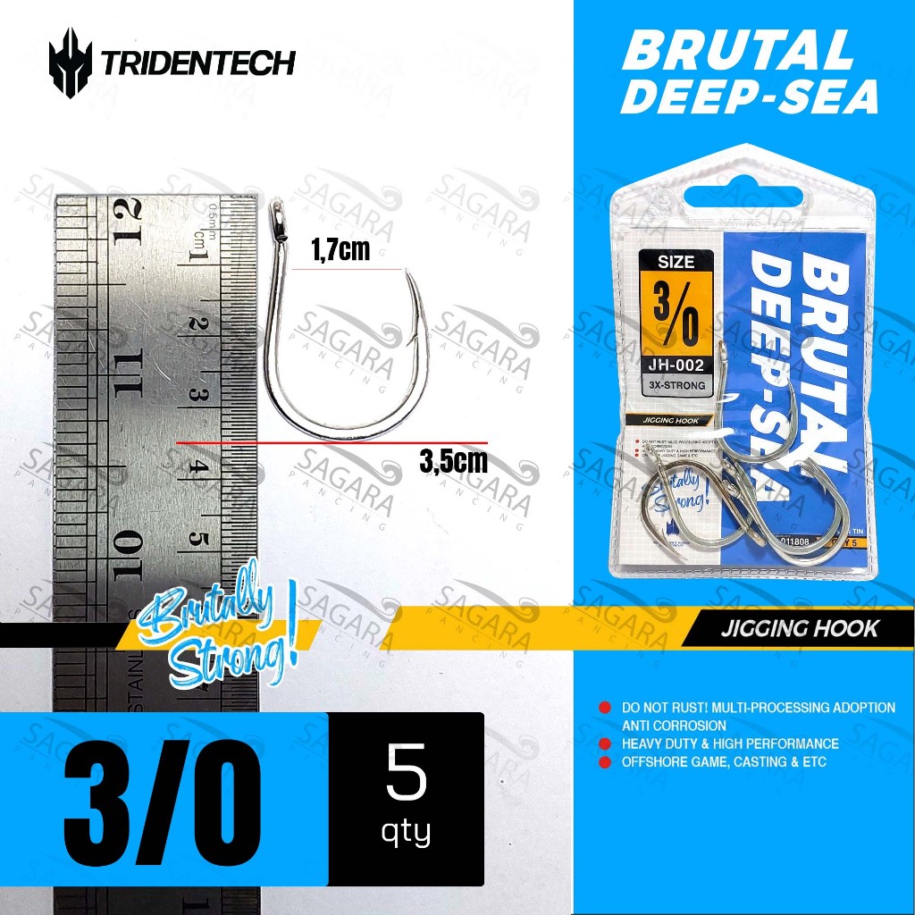 Jual Hook Jigging Tridentech Brutal Deep Sea Hook Musashi Mabara Salt Water Kail Pancing ...