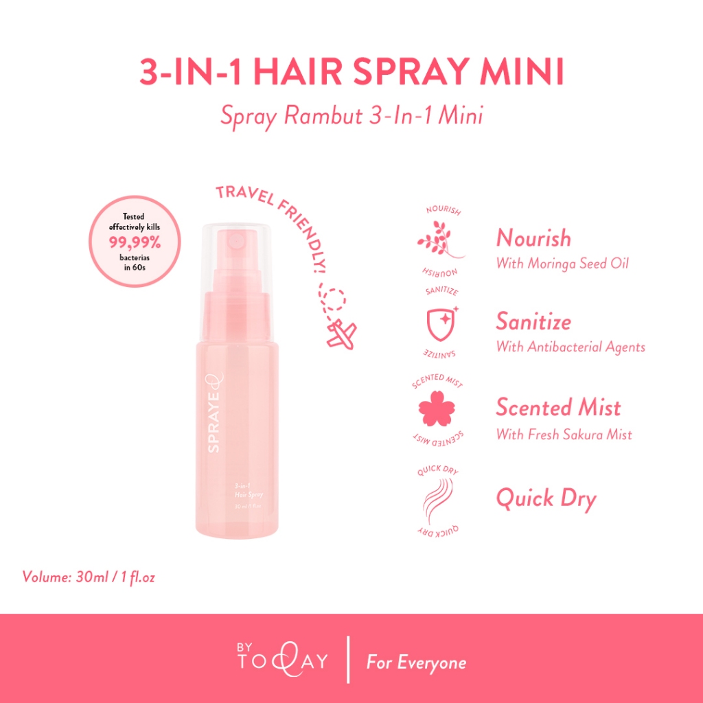 Jual Handduk By Today - Mini SPRAYED - Hair Mist 30ml | Shopee Indonesia