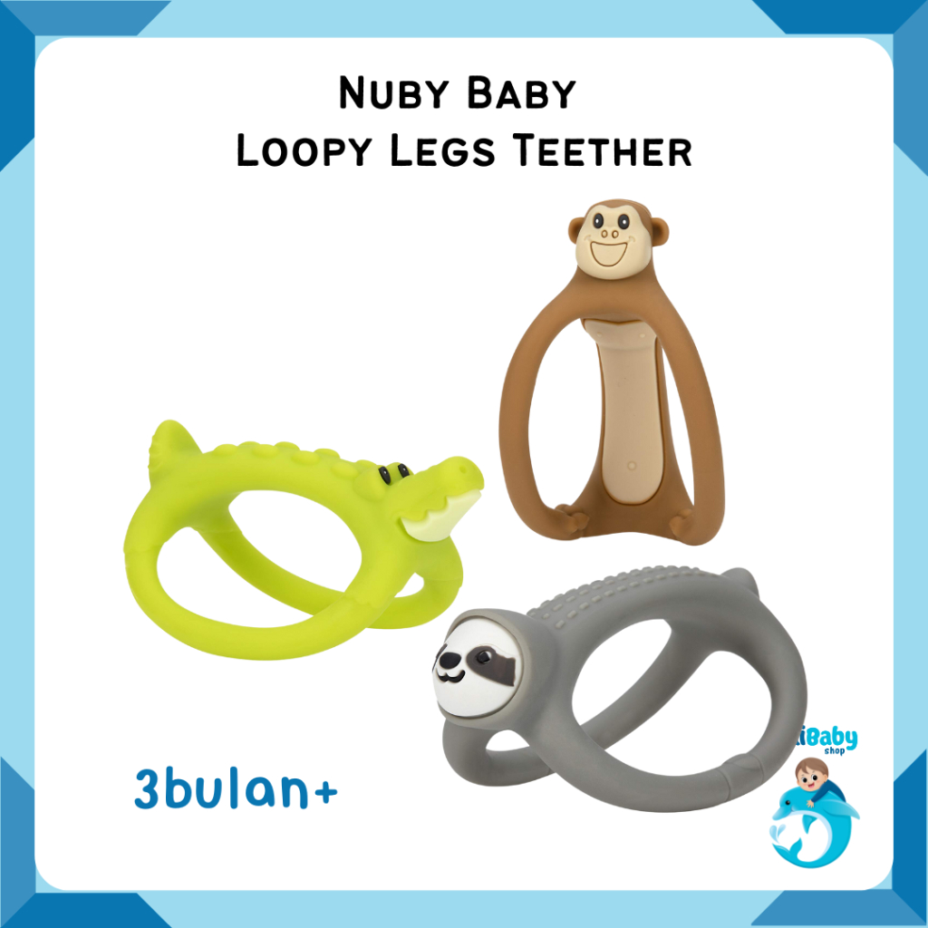 Jual Nuby Baby Loopy Legs Teether (Sloth) | Mainan Sensori dengan ...